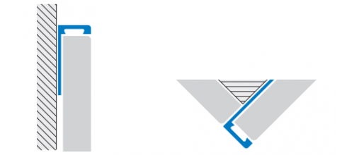 Coltar, profil capat pentru faianta alb din aluminiu Kerajolly KJ-A11 | PROFILITEC | PROFILITEC ...