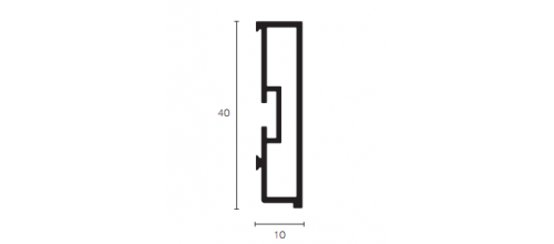 Plinta neagra minimalista Battiscopa BA400 black | Plinta | PROFILITEC | PROFILITEC l Profile ...
