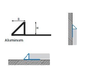 Profil faianta mat/lucios Trialjolly TJ-AS | TJ-ASB aluminiu ...